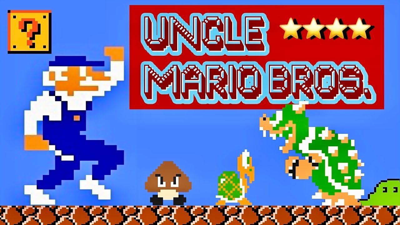 Uncle Mario Bros. Review & Playthrough|Super Mario Bros. ROM Hack - YouTube