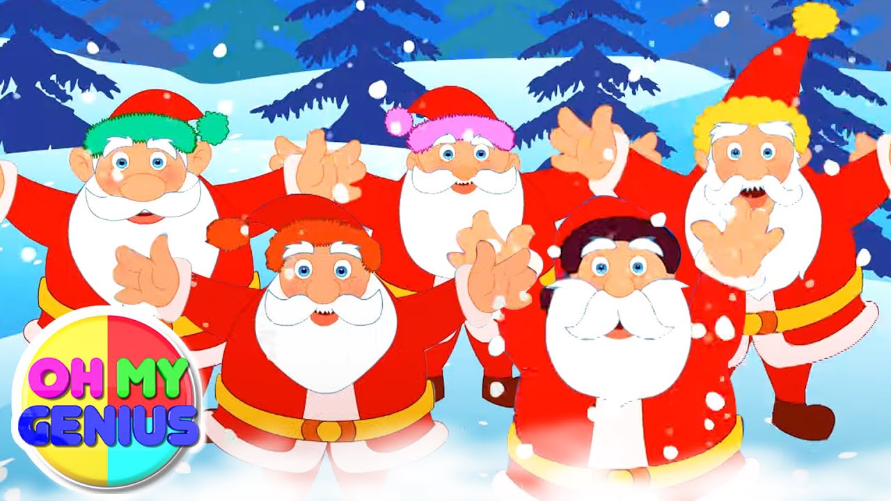 Five Fat Santas | Santa Claus Is Coming to Town | Christmas Carols ...