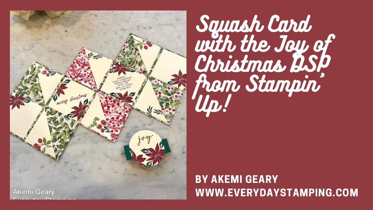 Squash Card with Joy of Christmas DSP from Stampin’ Up! - YouTube