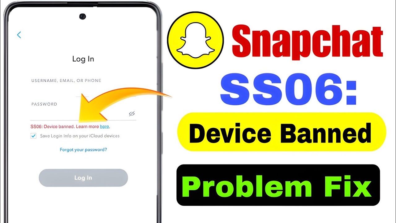 ss06 device banned snapchat ios | ss06 device banned problem fix ...