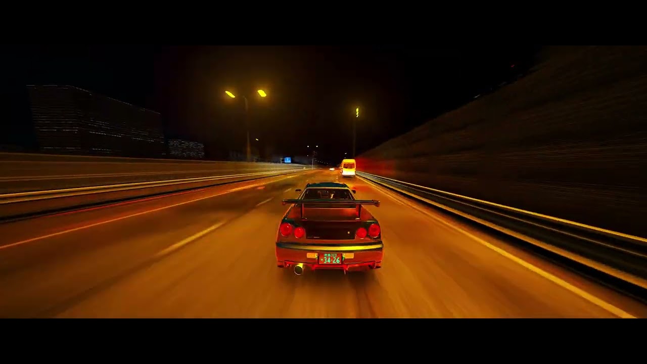 NISSAN SKYLINE R34 - Night Drive on Shutoko Revival Project - YouTube