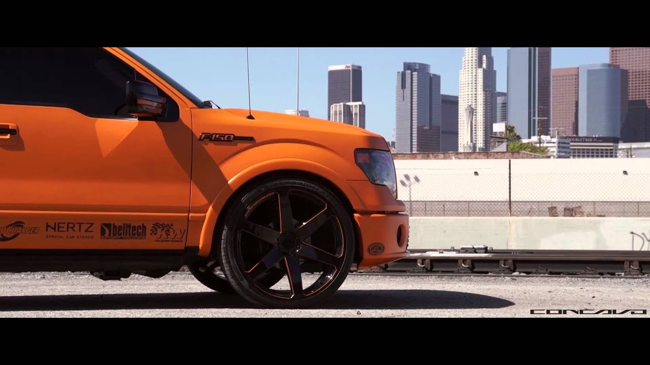 Matte Orange Ford F150 on CW-6's in Sunny California | Concavo Wheels ...