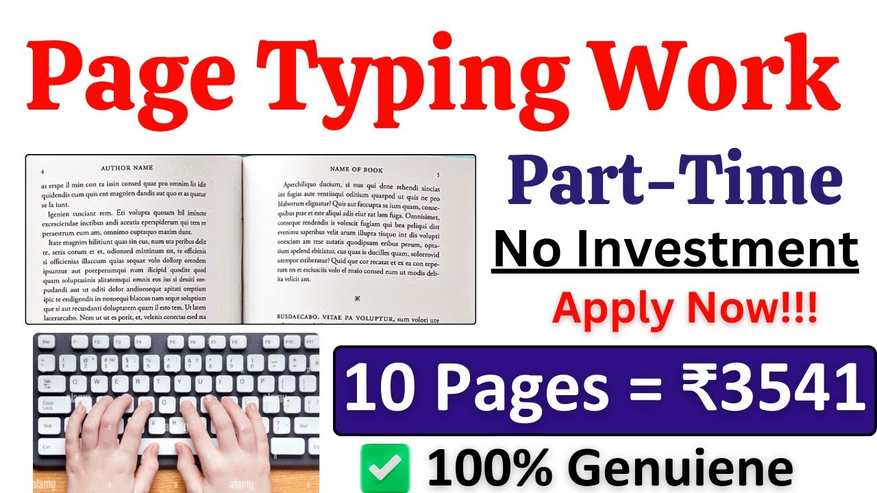 ⛔Page typing work at home | Typing job online at home🏡| Truelancer real ...
