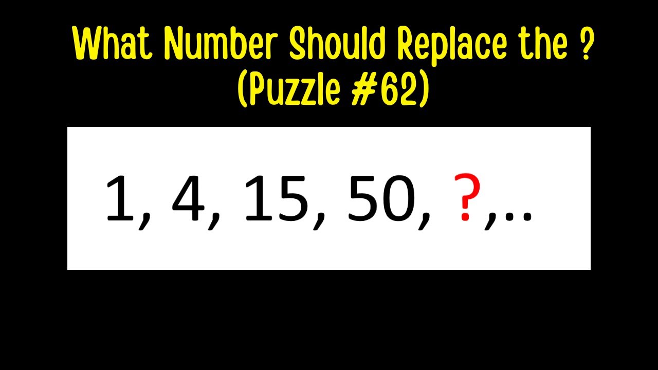 What Number Should Replace the ? (Puzzle #62). #mathematicspuzzle # ...