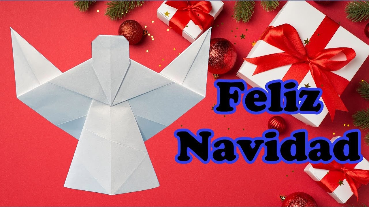 Ángel de Origami Navideño | Cómo hacer un ángel de papel decorativo ...