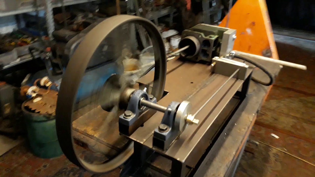 steam engine made out of scrap iron - YouTube