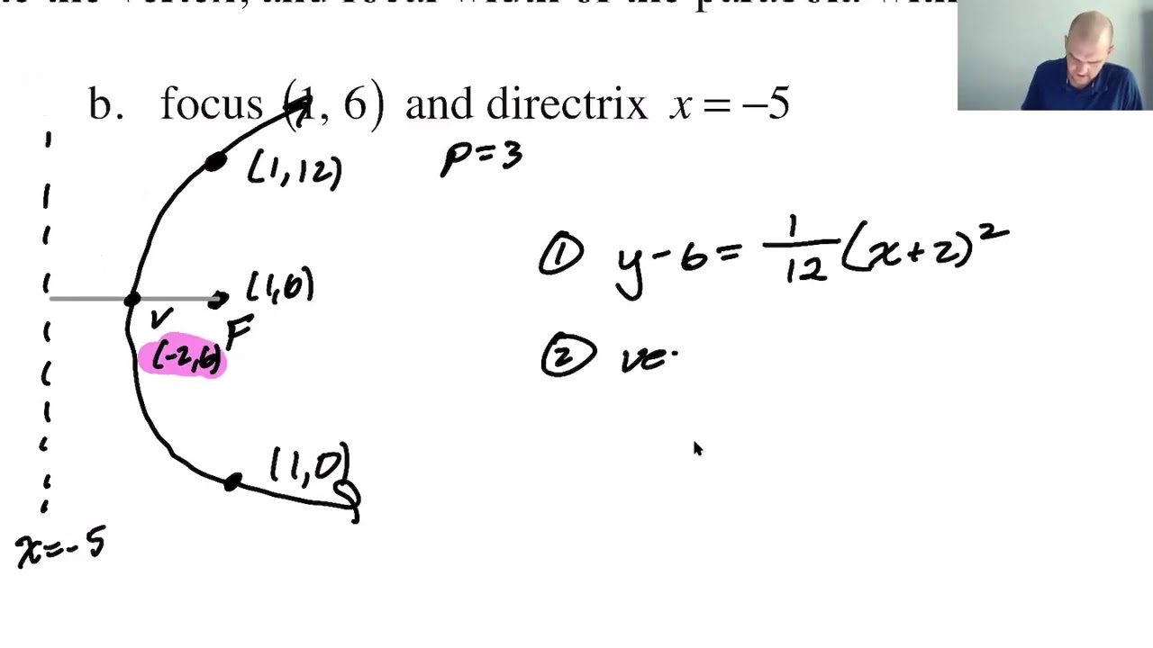 Parabola Practice Problems pg 178, pt 1 - YouTube