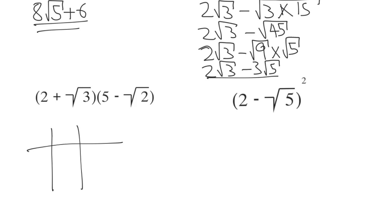 surds: expanding brackets - YouTube