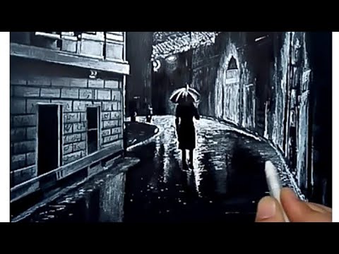 #drawingonblackpaper drawing with white pencil/how to draw on black ...