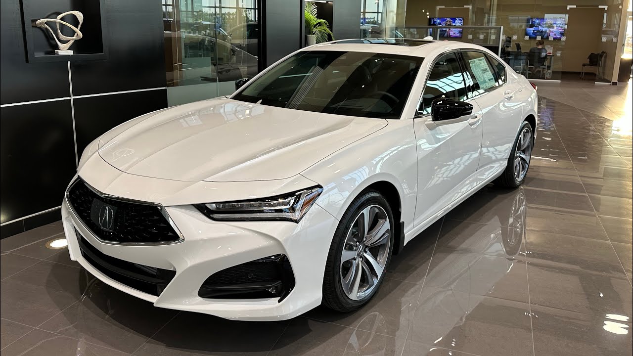 White 2023 Acura TLX Advance - YouTube