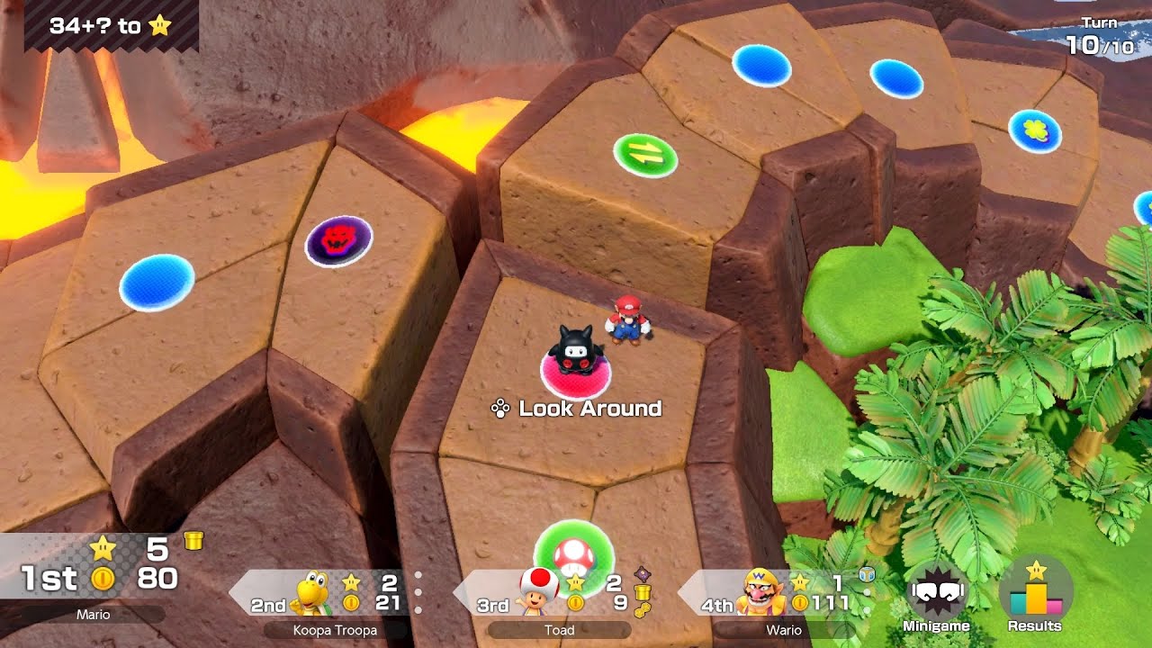 Super Mario Party Jamboree #178 Goomba Lagoon Ninji vs Toad vs Koopa ...