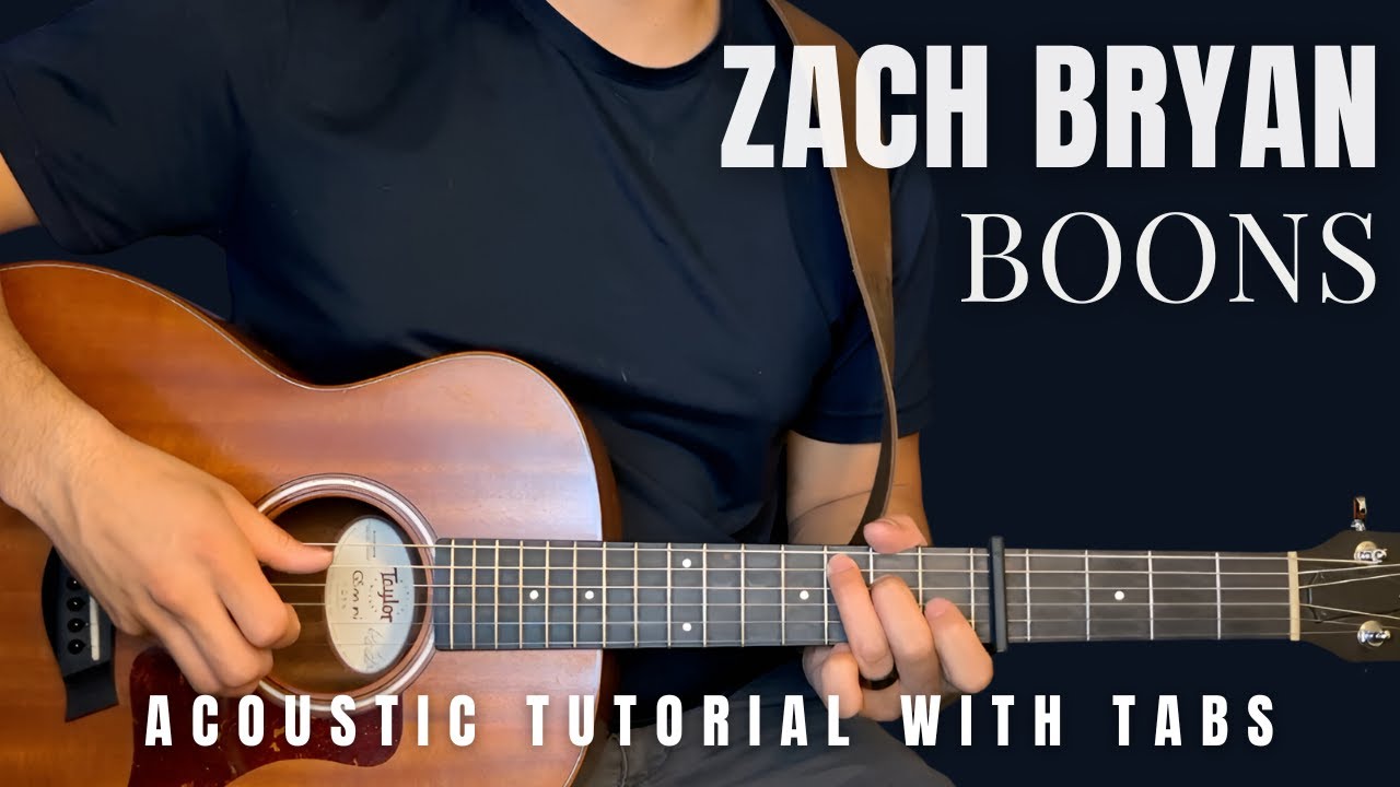 Boons Zach Bryan Guitar Lesson with Tabs (and lil’ Baseline) - YouTube