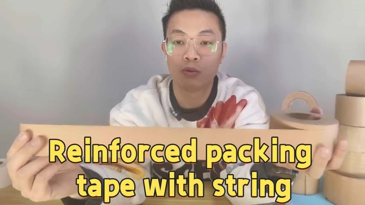 Reinforced packing tape with string,paper shipping tape,brown self ...
