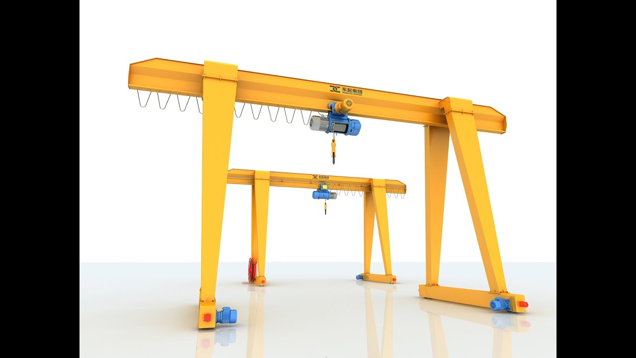 MH Single Girder Gantry Crane - DQCRANES - YouTube