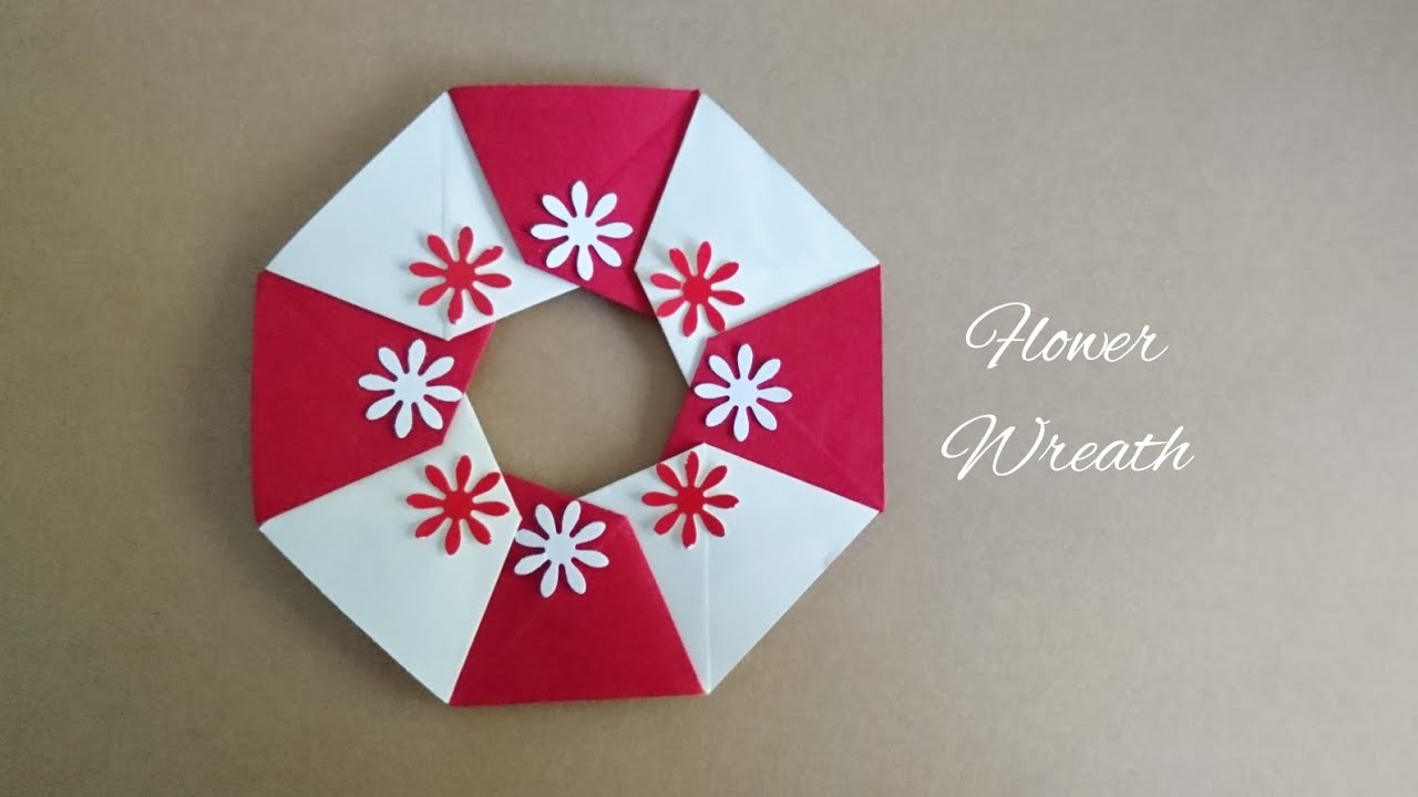 Origami Flower Wreath/ Octagonal Garland for Christmas 折纸八方花环 - YouTube