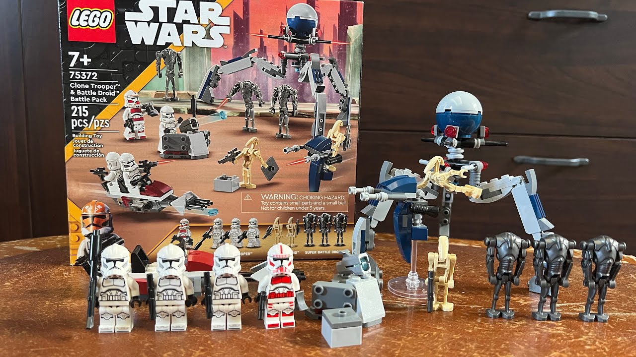 รีวิว LEGO STAR WARS 75372 Clone trooper & Battle droid Battle Pack ...