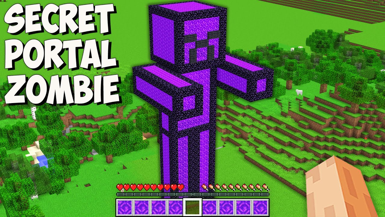 I found THE BIGGEST NETHER PORTAL ZOMBIE in Minecraft! This is GIANT ...