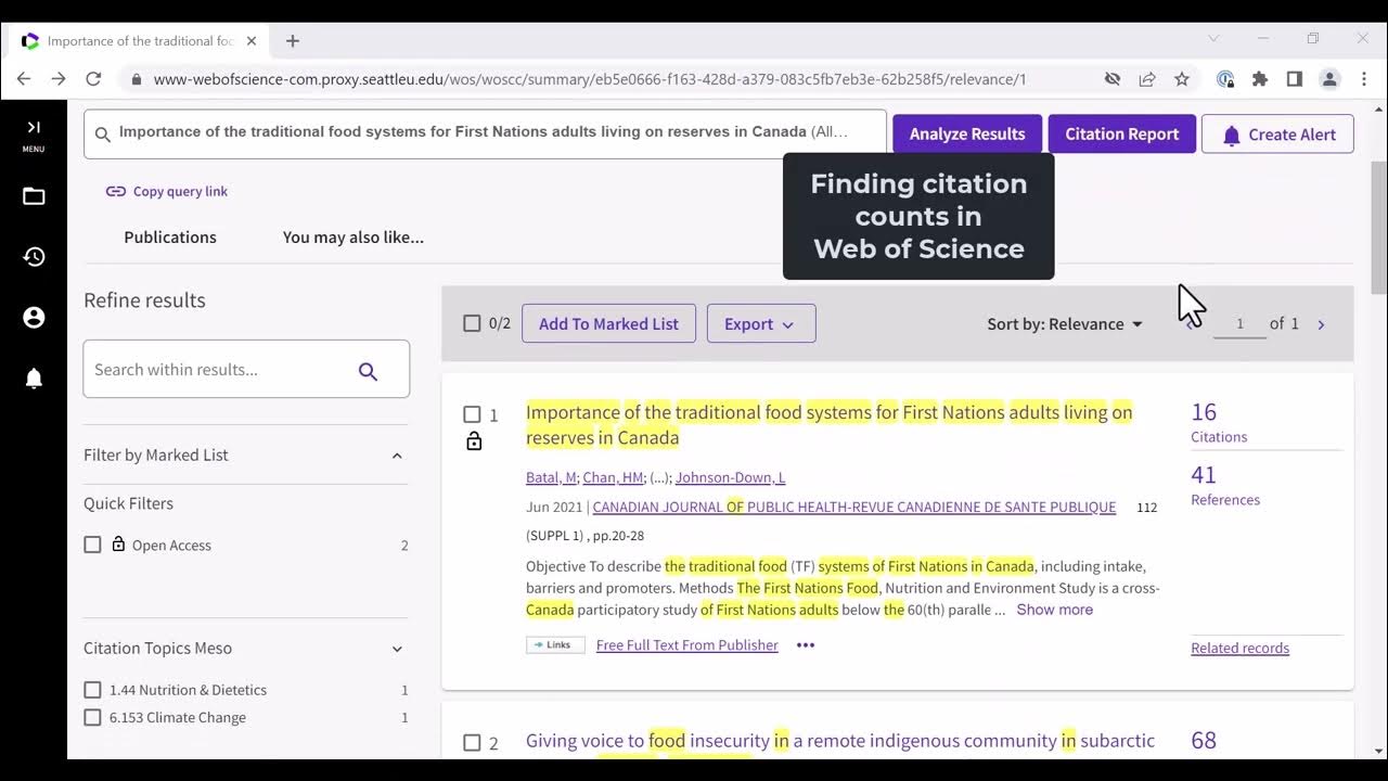 Finding citation counts in Google, Web of Science, ProQuest and EBSCO ...