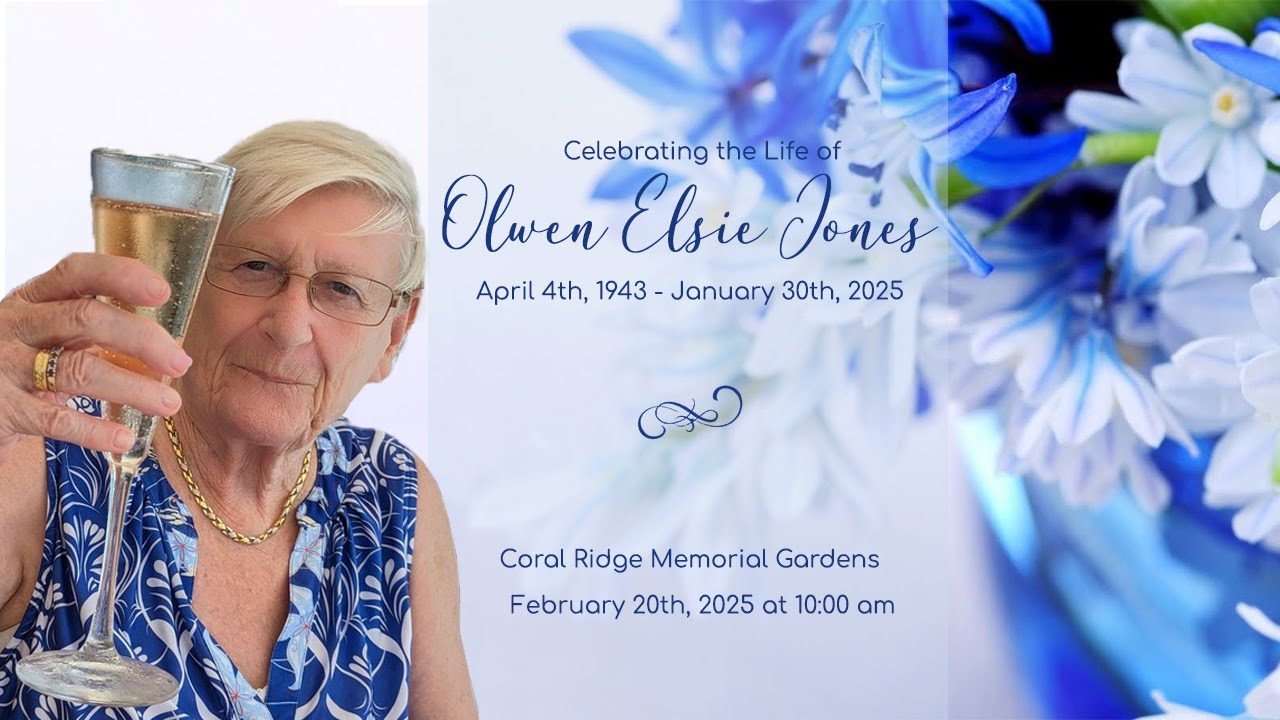 Celebrating The Life of Olwen Elsie Jones - YouTube