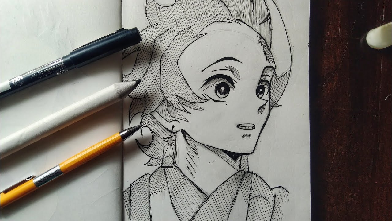 Tanjiro Kamado Drawing From Demon Slayer (kimetsu no yaiba) Mr Rk ...
