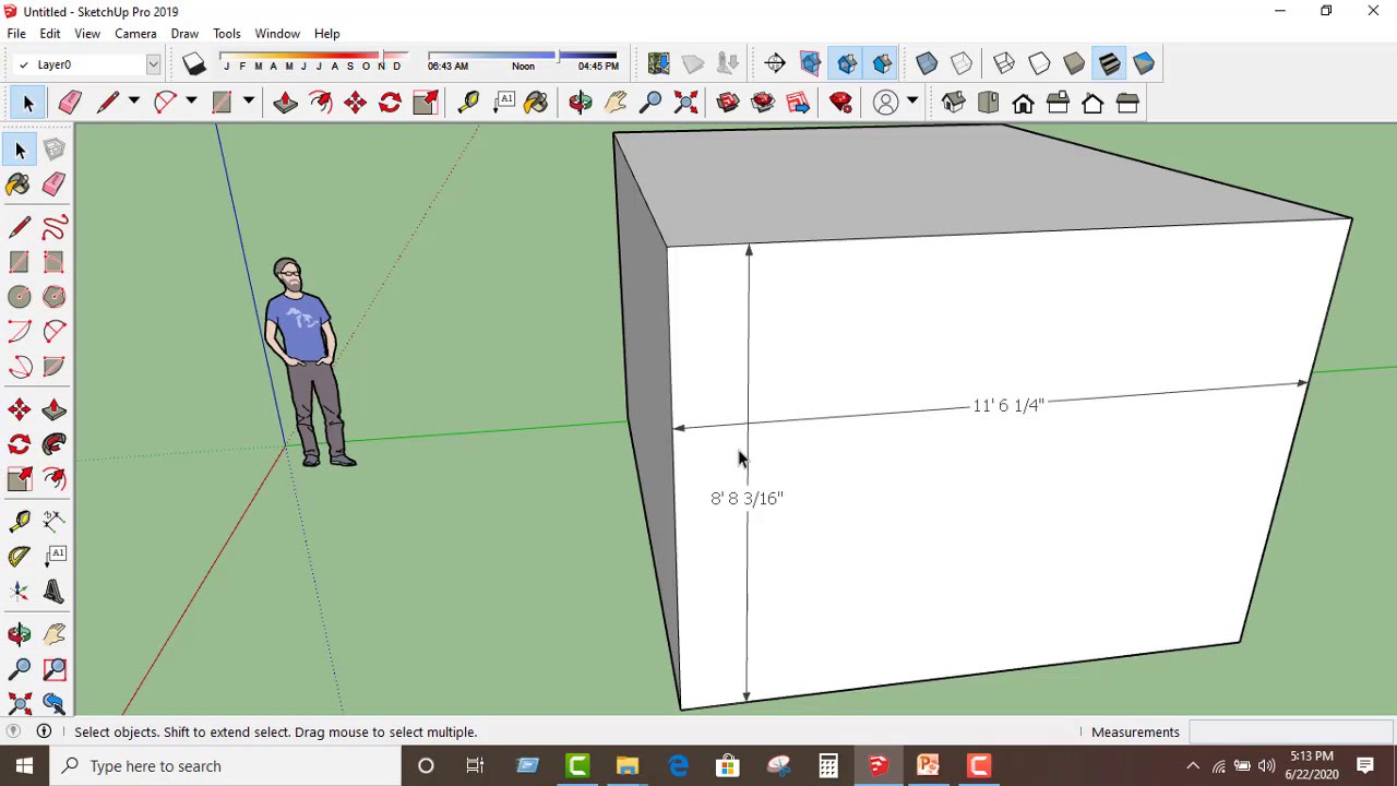 Sketchup Basic Training Part 05(Lesson 02) - YouTube