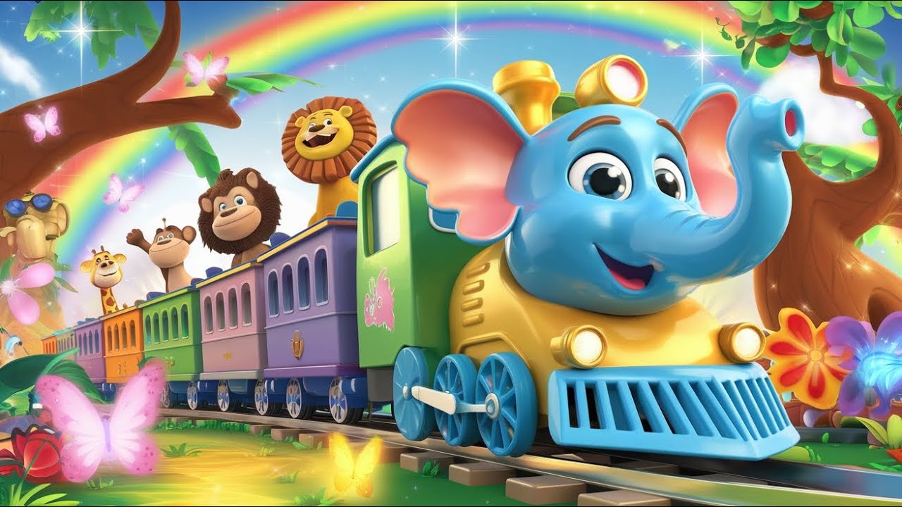 Animal Train Song | Kids entertainment | kids song and nursery rhymes ...