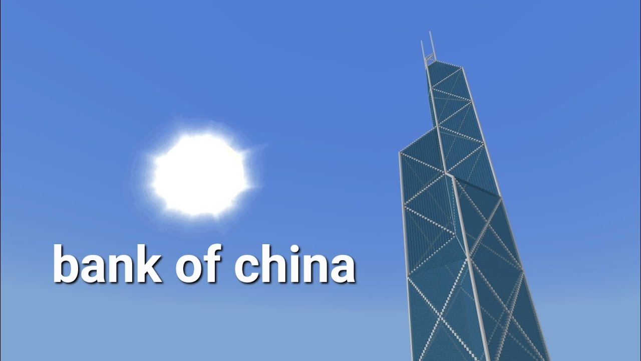 how to build the bank of china tower minecraft tutorial - YouTube