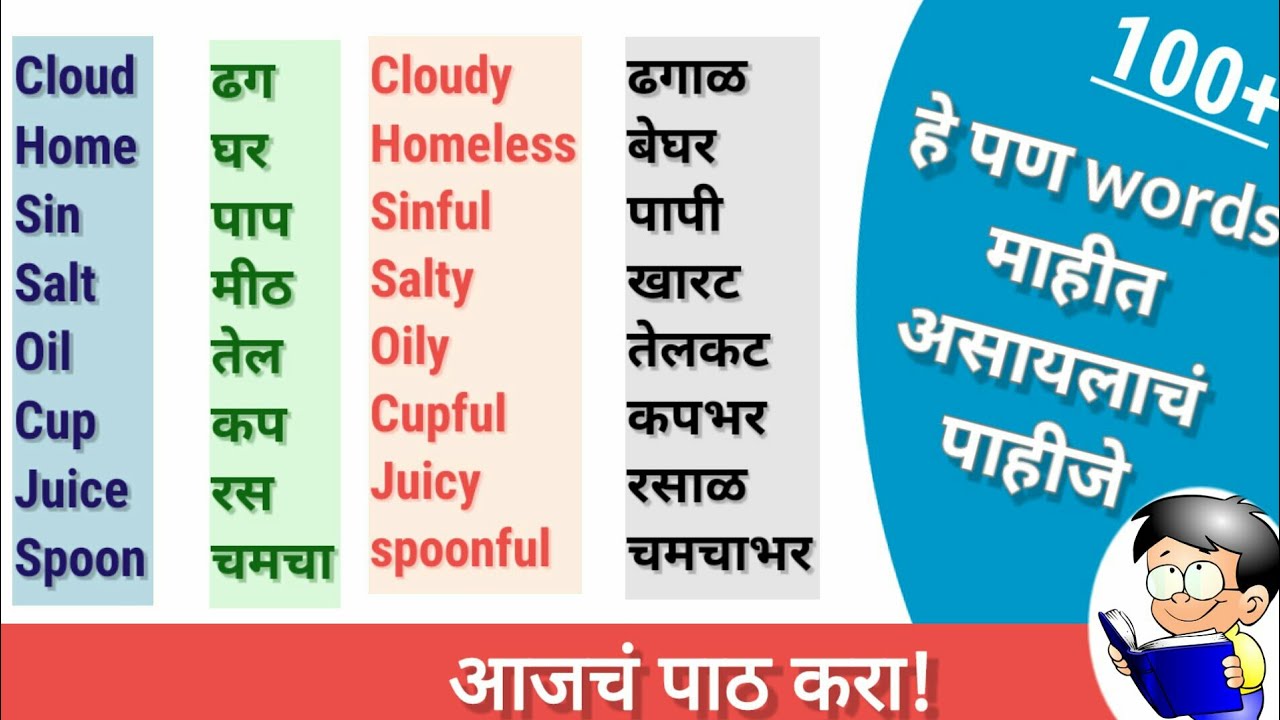 Nouns And Adjectives Words In Marathi English Grammar In Marathi Nouns And Adjectives Words In Marathi English Grammar In Marathi