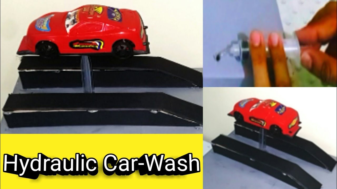 Science Exhibition Working Model | Hydraulic car wash 3d school ...