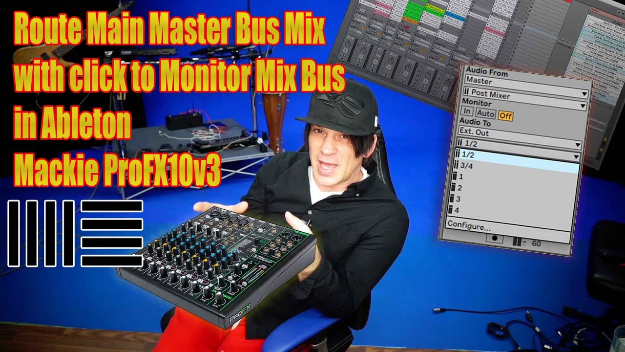 Route Main Master Bus Mix w/ click to Monitor Bus Ableton using a audio ...