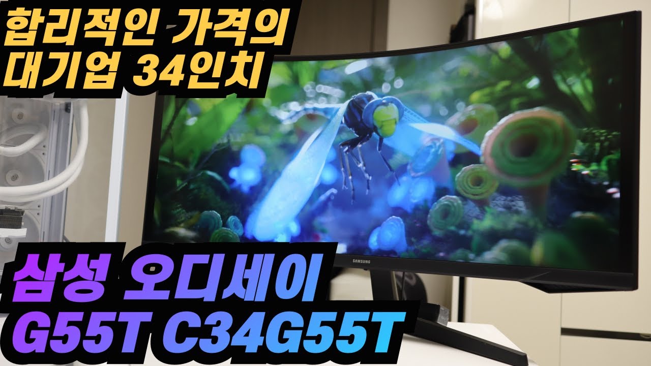 삼성전자 오디세이 G5 G55T C34G55T WQHD 모니터 리뷰 - YouTube