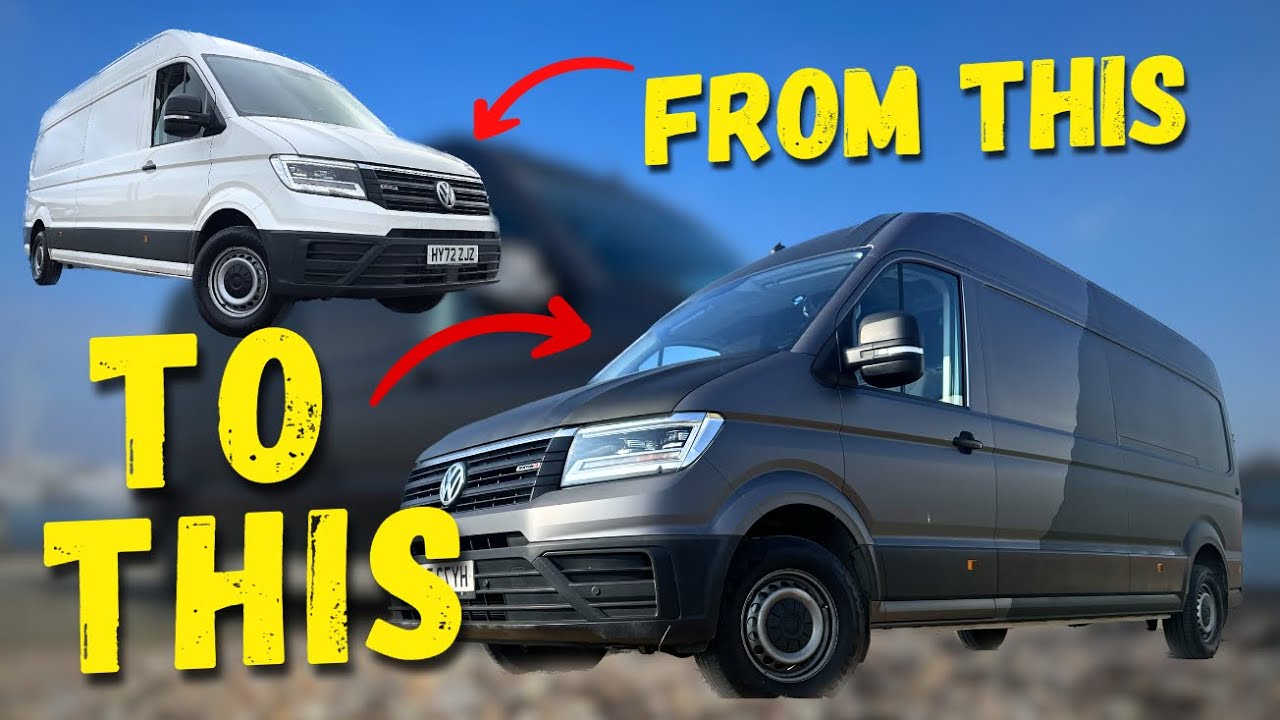 VW Crafter Vanlife Matt Black Wrap! - YouTube