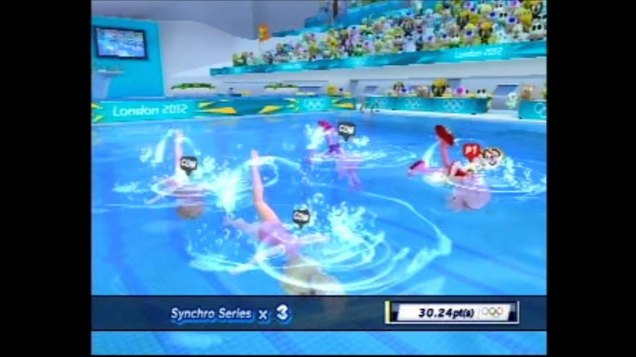 Mario and Sonic at the London 2012 Olympic Games: Synchronized Swimming ...