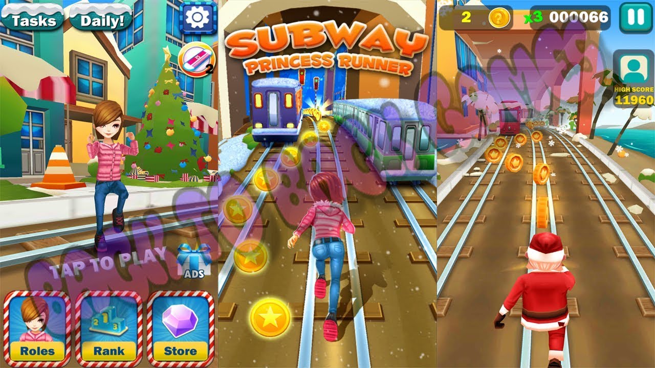 Subway Princess Runner Gameplay For All Kids And Babies - YouTube