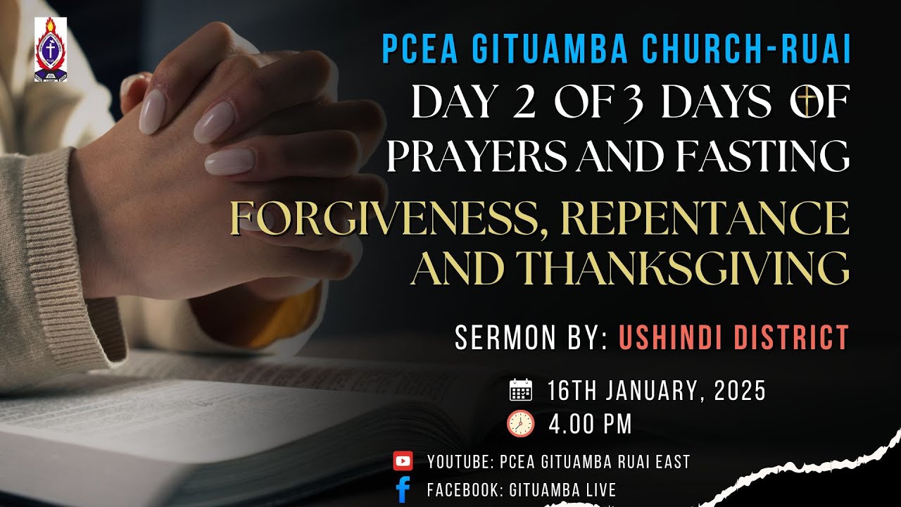 DAY 2 OF 3 DAYS OF PRAYERS AND FASTING || FORGIVENESS, REPENTANCE AND ...