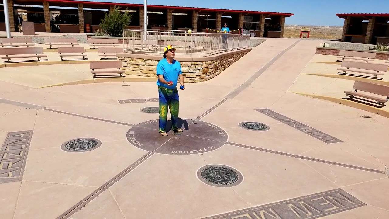 Stretch the Juggler juggles in 4 states at one time! 4 Corners of Utah ...