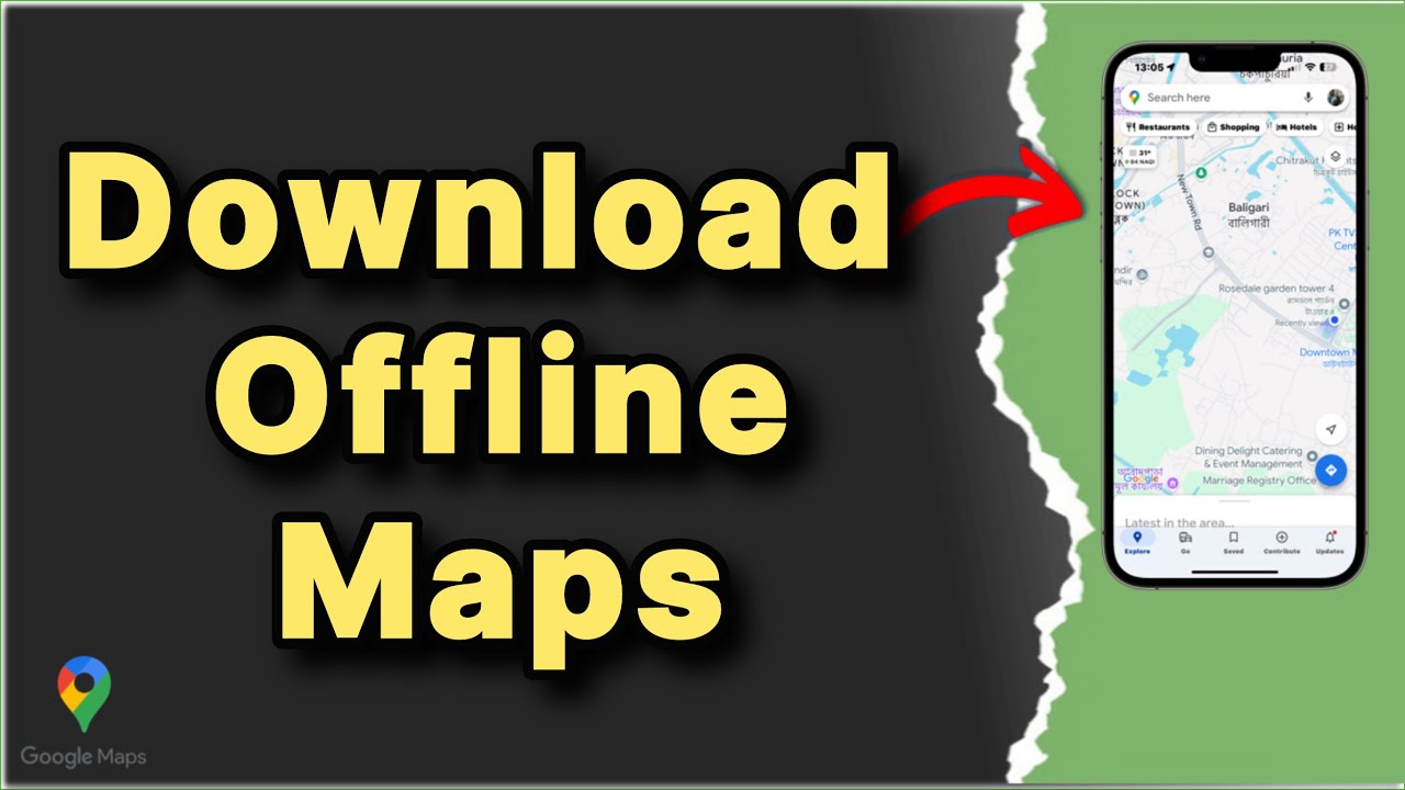 How to Download offline maps of an area in Google Maps - YouTube