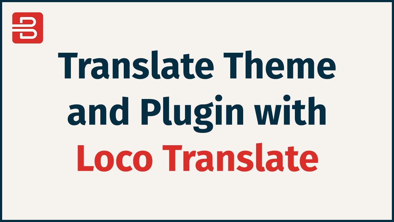 Bizix - Translate theme & plugin with Loco Translate - YouTube