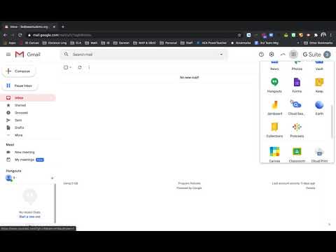 Using Gmail Google Apps Waffle to Log In Easily to Canvas - YouTube
