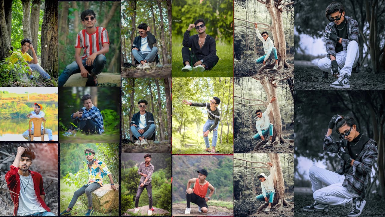 Boys Photoshoot Pose On Jungle | Forest Photography Pose For Men ...