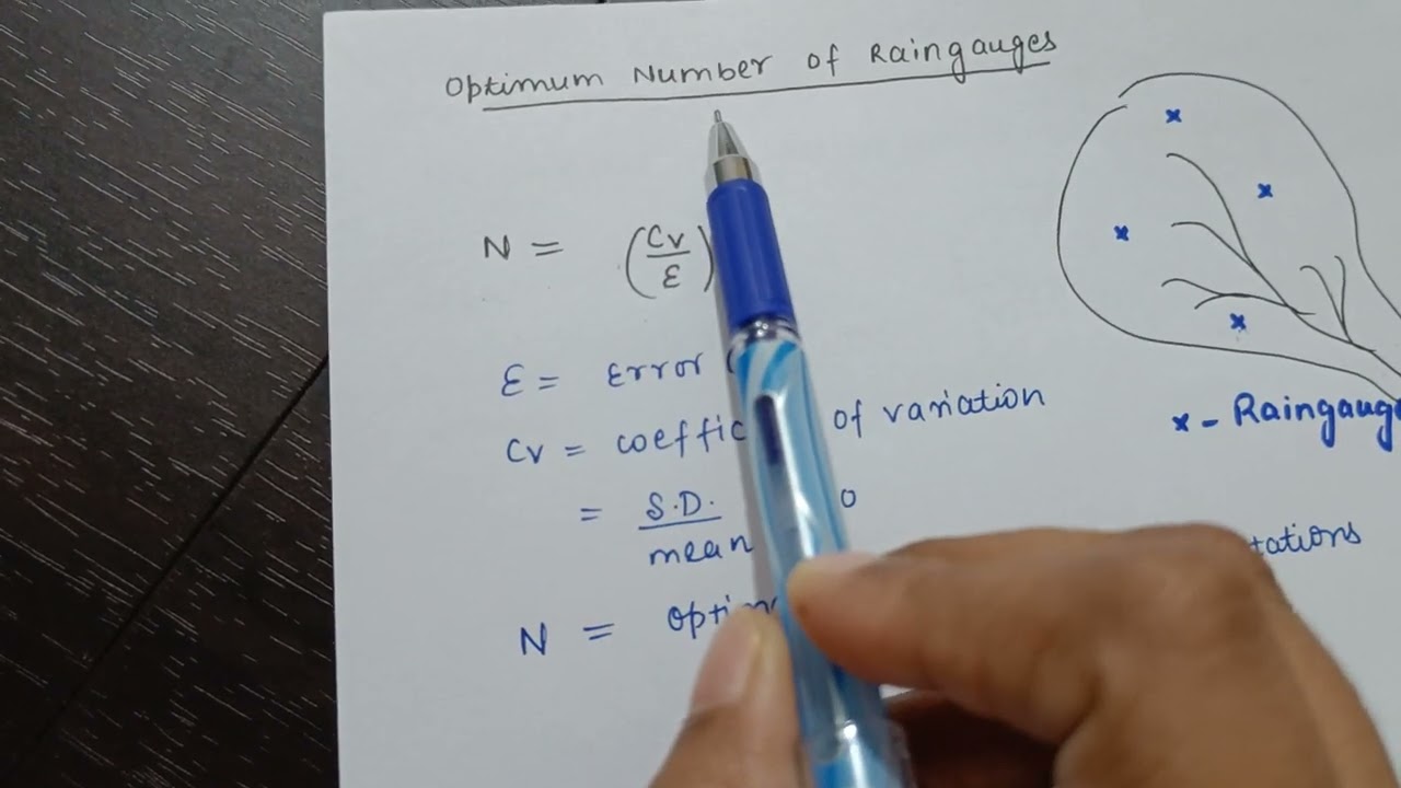 Adequacy of raingauge stations/Optimum number of raingauges - YouTube