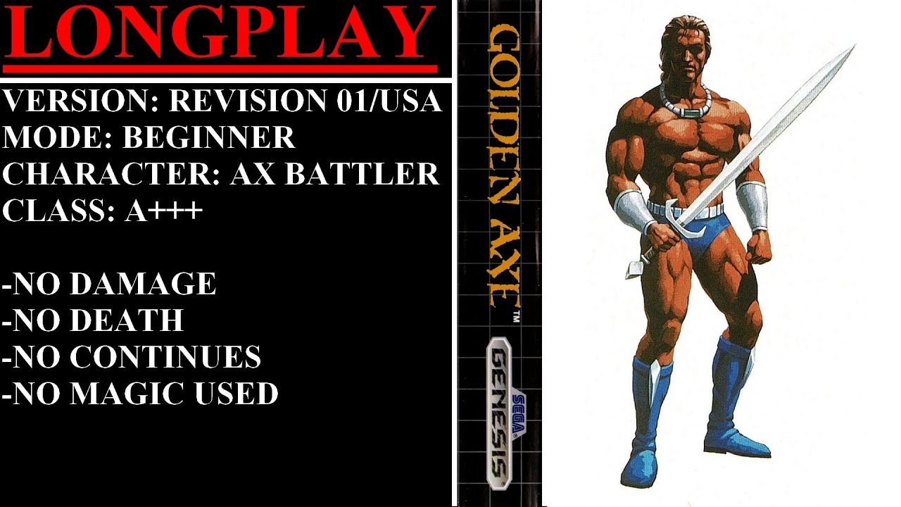 Golden Axe [Rev 01/USA] (Sega Genesis) - (Longplay - Ax Battler ...