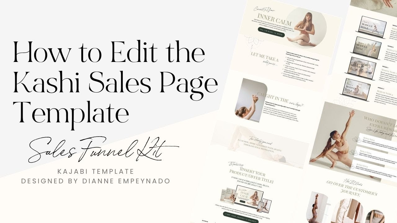 How to Edit the Kashi Sales Page Template | Kajabi Encore Theme - YouTube