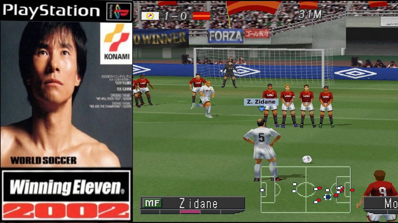 Winning Eleven 2002 (PS1 Gameplay) - Madrid Vs Roma - YouTube