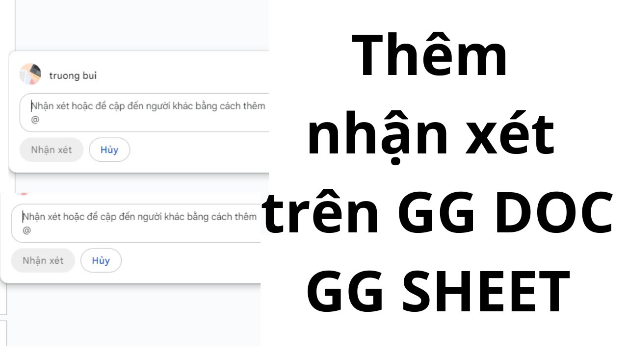 Cách thêm nhận xét trên gg doc, gg sheet mới nhất 2023 - YouTube