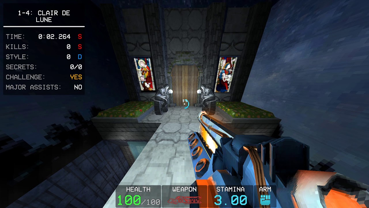 ULTRAKILL 1-4 HANK% 0:05.949 (the time is based on frame the text box ...
