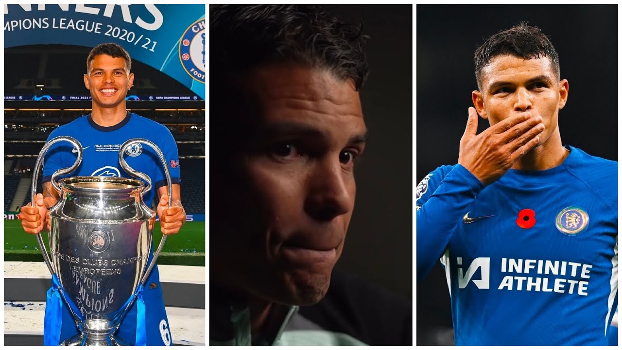 Thiago Silva burst into tears as he bid farewell to Chelsea - YouTube