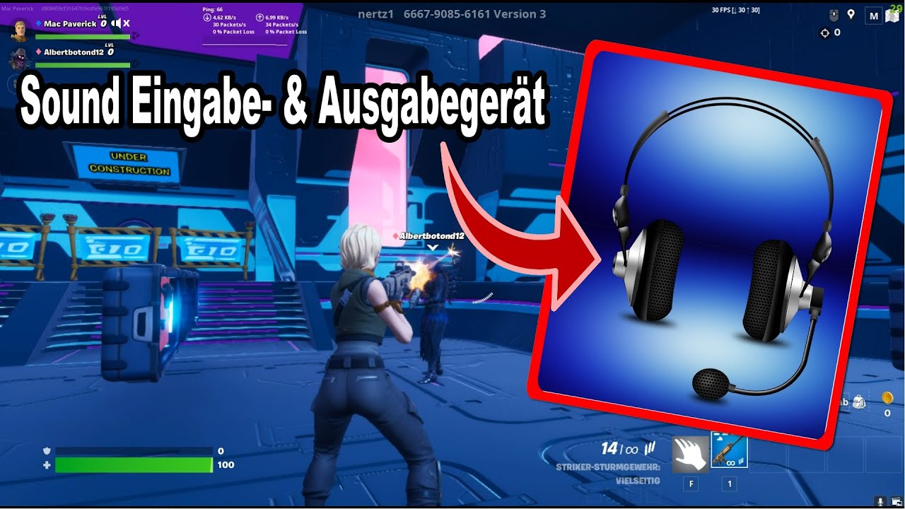 Fortnite Headset, Mikrofon & Kopfhörern einstellen - Sound Ausgabegerät ...