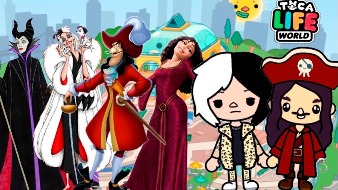 Disney villains in Toca Boca / Toca Life World / Bat Betty - YouTube