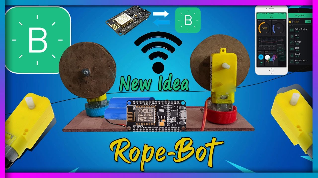 ROPE-BOT new idea || how to make remote control car #NODEMCU #esp8266 # ...